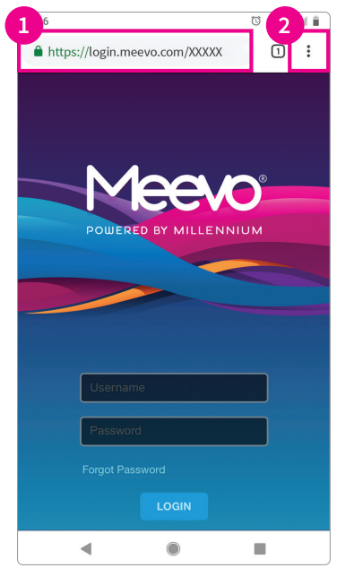 Adding Meevo to a Mobile Device Home Screen